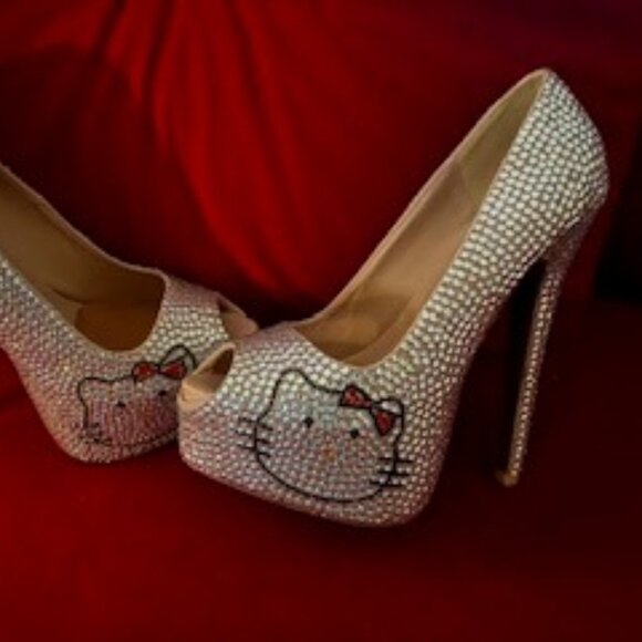 NWOT | Shoes | Bling Kitty Kat High Heels | Poshmark